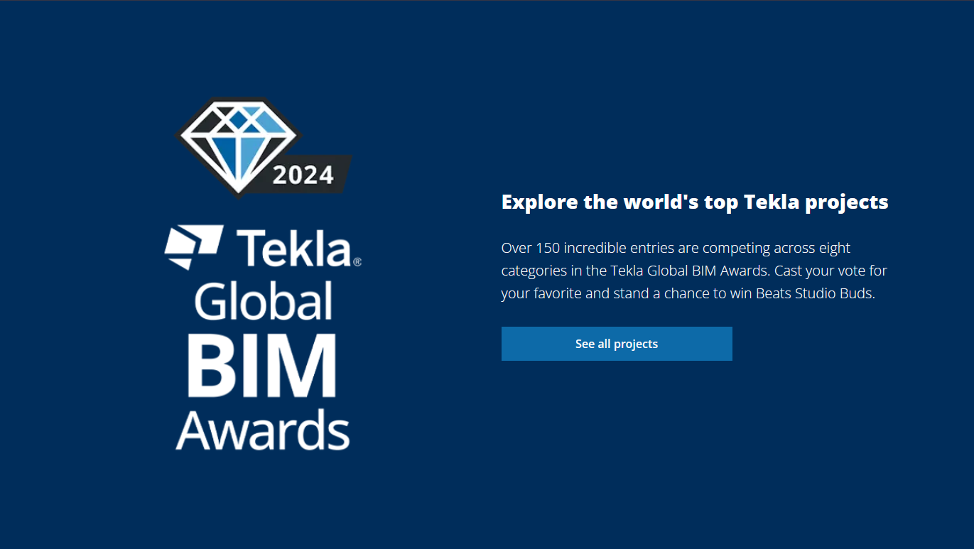 Tekla Global BIM Awards 2024 van start: stem op jouw favoriete Benelux-project | Construsoft